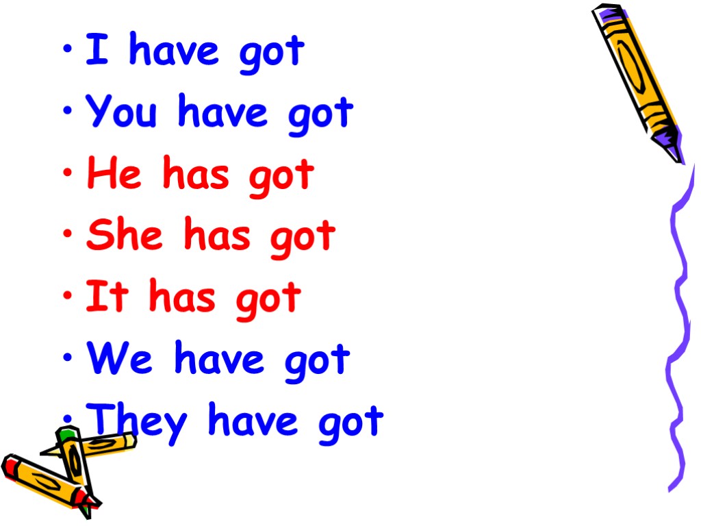 Have Got Has Got I Have Got
